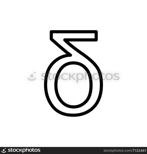 Greek Alphabet : Delta signage icon — Stockphotos.com