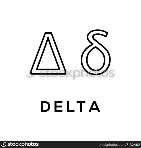Greek Alphabet : Delta signage icon — Stockphotos.com