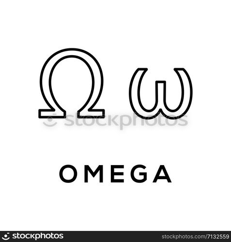 greek alphabet : omega signage icon — Stockphotos.com
