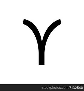 Greek alphabet : Upsilon signage icon — Stockphotos.com