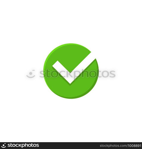 green check mark in the circle, vector illustration. green check mark ...