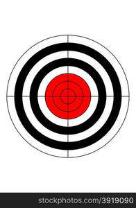 gun shooting range bullseye illustration target symbol — Stockphotos.com