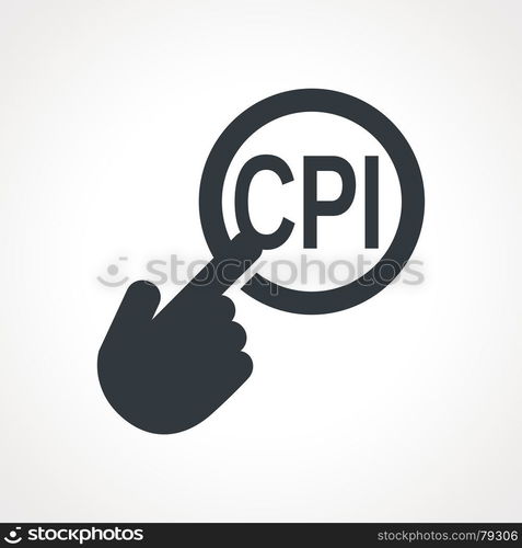 "Hand presses the button with text "CPI". Hand presses the button with ...