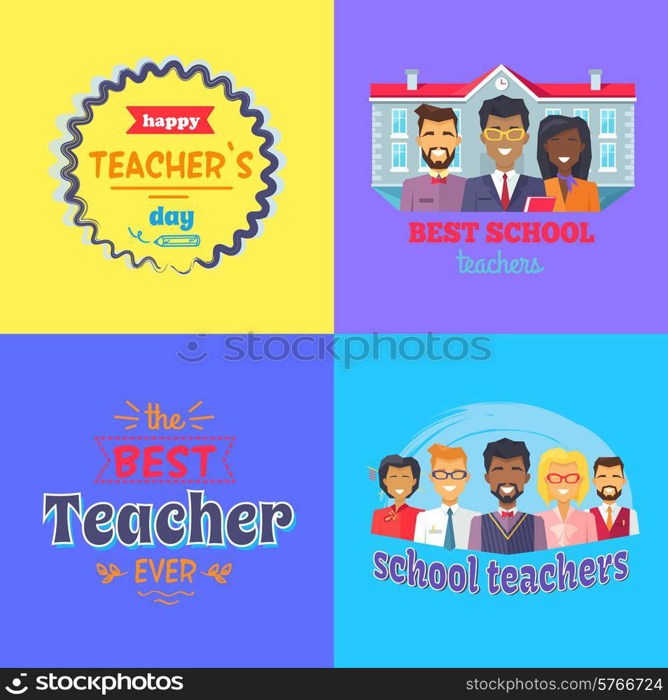 Happy Teachers Day Promo Vector Illustration.. Happy teachers day ...