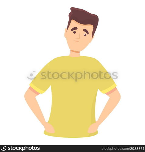 Hesitant boy icon cartoon vector. Vuca uncertainty. Confused strategy ...