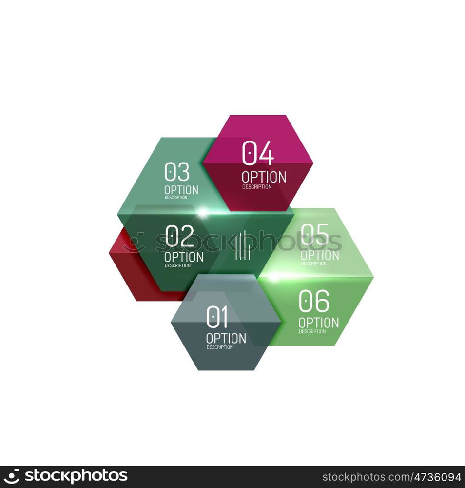 Hexagone infographic diagram templates. Vector hexagone infographic ...