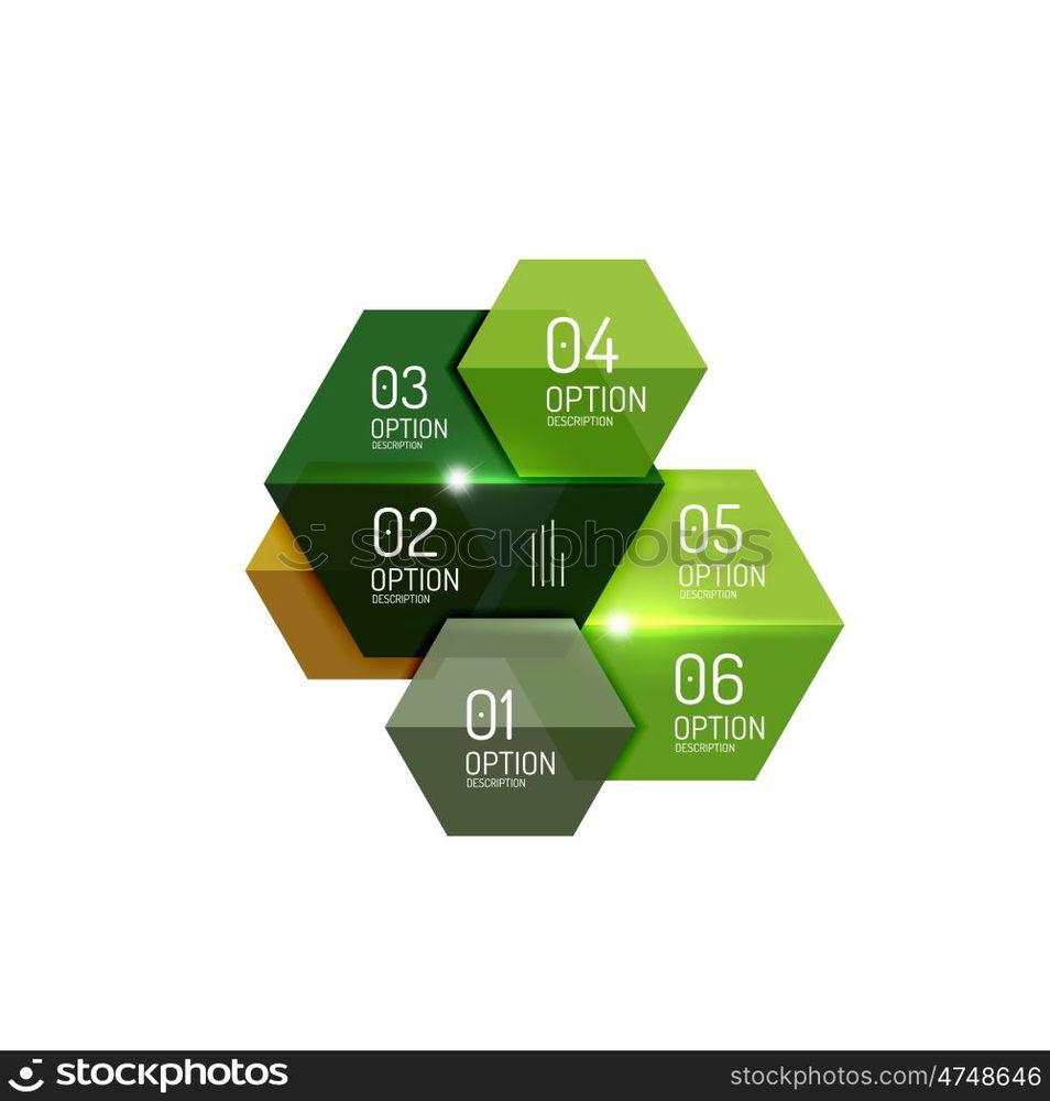 Hexagone infographic diagram templates. Vector hexagone infographic ...