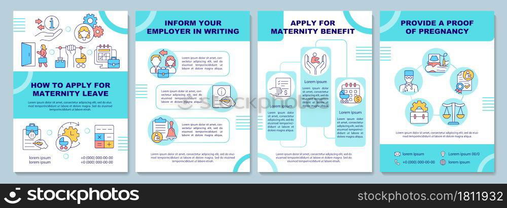 How to apply for maternity leave brochure template. Flyer, booklet ...
