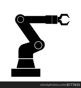 Industrial robot icon vector design,mechanical robot arm icon ...