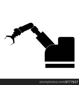 Industrial robot icon vector design,mechanical robot arm icon ...