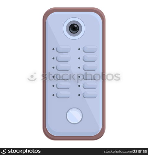 Intercom phone icon cartoon vector. Door system. Security camera ...