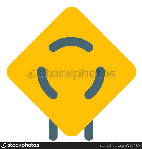 Intersection roundabout, road sign on a sign board. Intersection ...