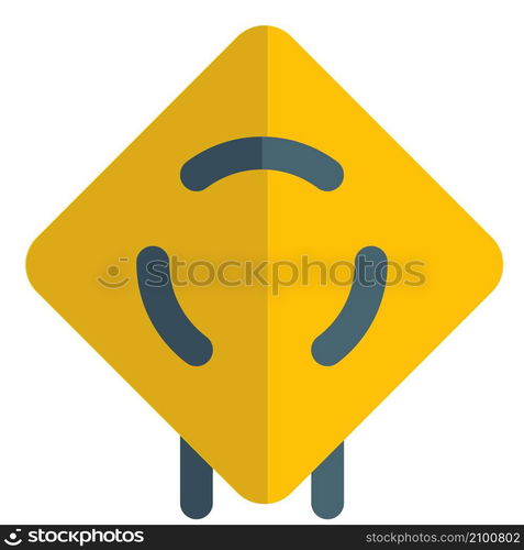 Intersection roundabout, road sign on a sign board. Intersection ...