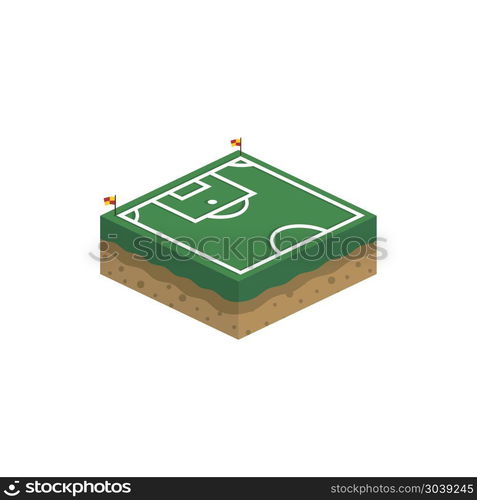 isometric square box soccer field vector logo. isometric square box ...