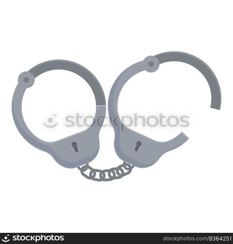 Justice handcuff icon cartoon vector. Police arrest. Criminal lock ...