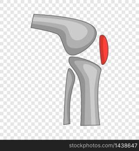 Total knee replacement surgery icon. Cartoon illustration of total knee ...