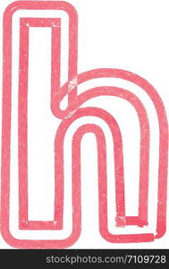 letter h lowercase vector illustration — Stockphotos.com