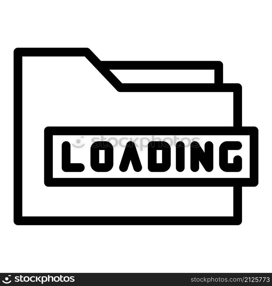 Loading folder icon outline vector. Html code. Web design. Loading ...