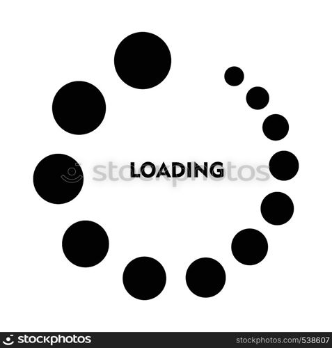 Loading icon in simple style on a white background. Loading icon in ...