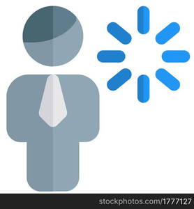 loading screen on worker software portal layout — Stockphotos.com