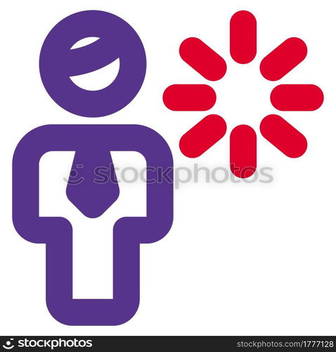 loading screen on worker software portal layout — Stockphotos.com