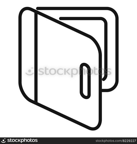 Mail folder icon outline vector. Contact interface. Internet app. Mail folder icon outline ...