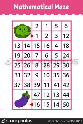 Maze. Game for kids. Funny labyrinth. Education developing worksheet ...