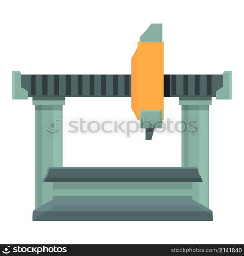 Mechanical cnc icon cartoon vector. Factory machine. Mill work ...