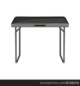 empty folding table cartoon. empty folding table sign. isolated symbol ...
