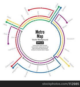 Metro Map Vector. Metro Map Vector. Imaginary Underground Map. Colorful ...