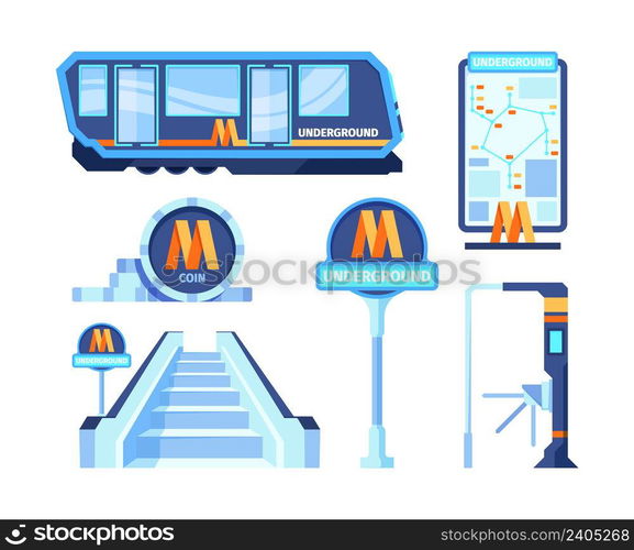 Metro symbols. City trains subway urban transportation metrobus transit ...
