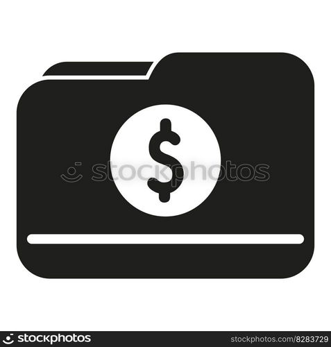Money folder icon simple vector. Bank finance. Coin capital. Money ...