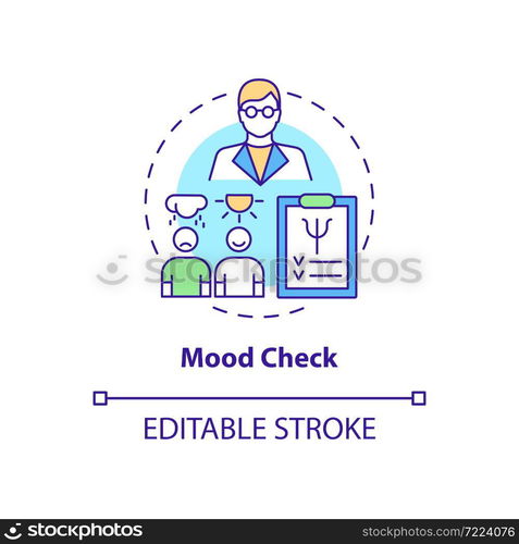 Mood check concept icon. Annual clinical checkup abstract idea thin ...