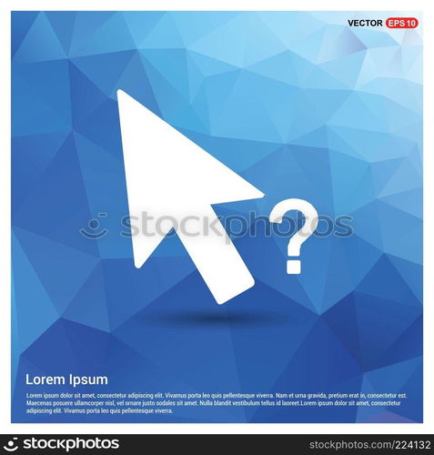 Mouse Cursor Question Mark Icon — Stockphotos.com