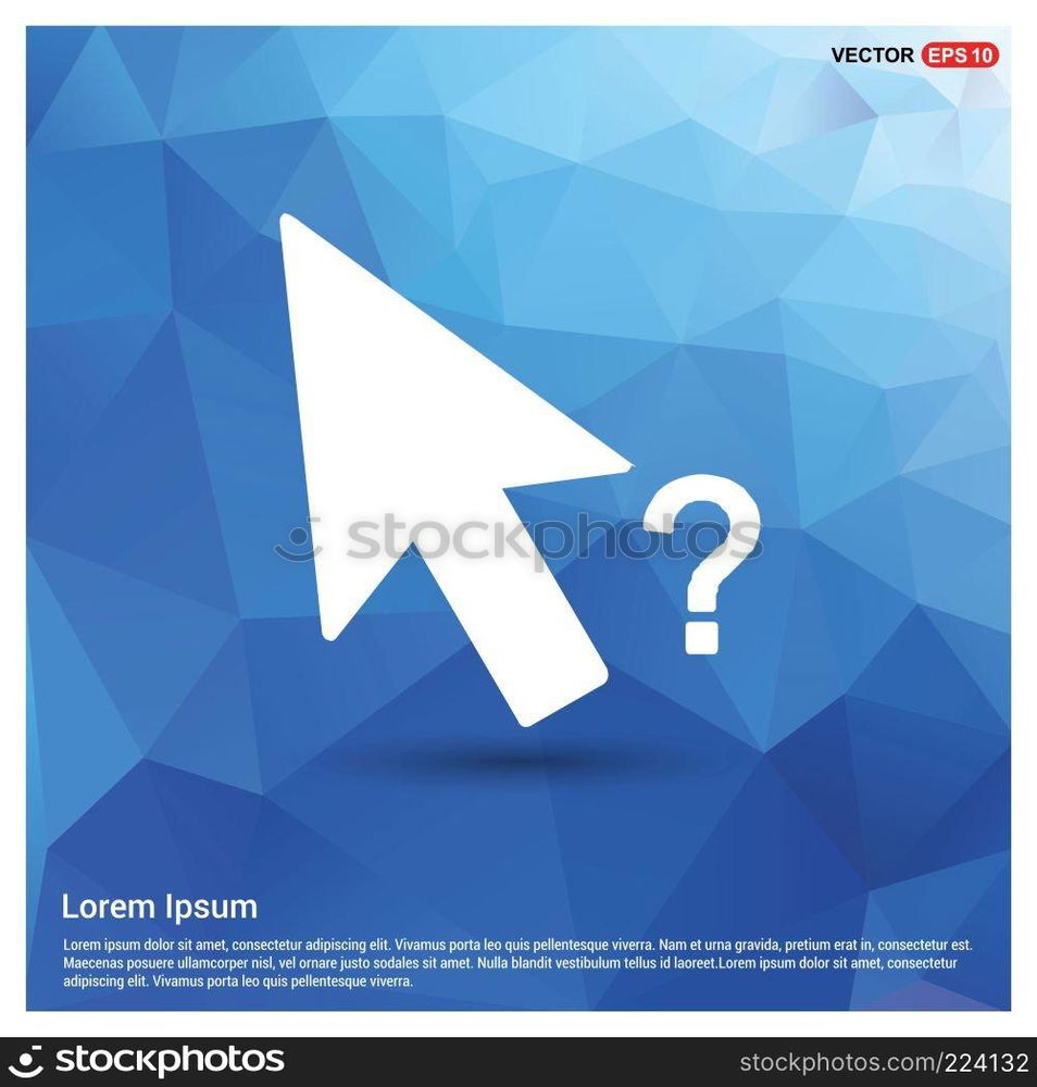 Mouse Cursor Question Mark Icon — Stockphotos.com
