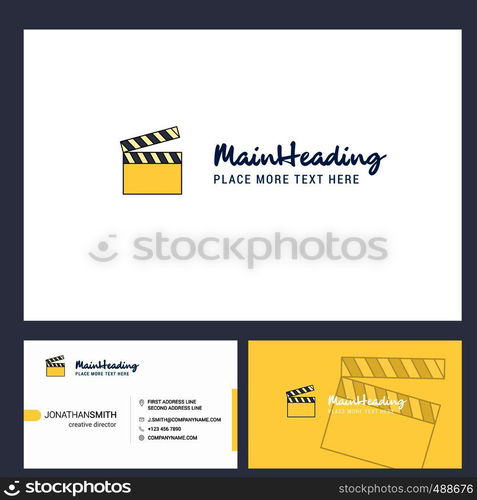 Movie clip Logo design with Tagline & Front and Back Busienss Card ...
