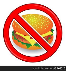 No Hot Dog Sign Isolated on White Background. No Food Allowed Sign.. No ...