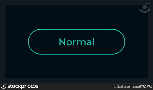 Normal button UI element template. User behaviour. Editable isolated vector dashboard component ...