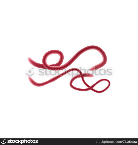 Oblong bacterium, worms in human body isolated viruses. Vector microbe ...