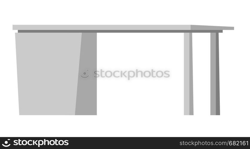 Office desk with drawers vector cartoon illustration isolated on white ...