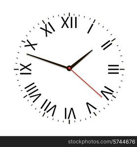 Vector illustration of black simple clock face — Stockphotos.com