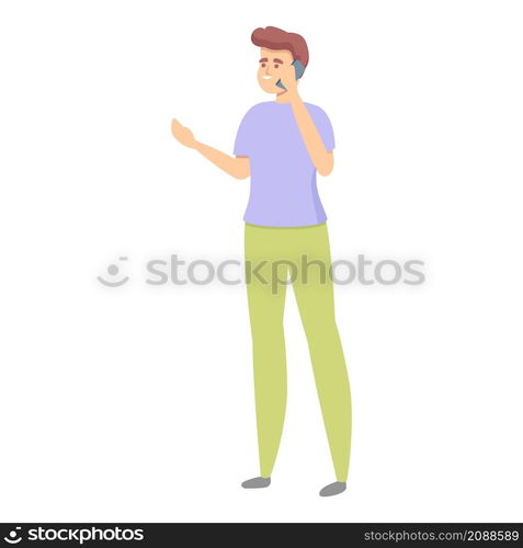 Ordering call icon cartoon vector. Phone order. Online delivery ...