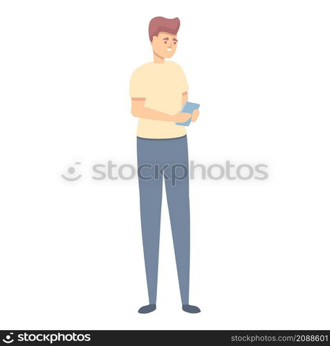 Ordering man icon cartoon vector. People order. Online shop. Ordering ...