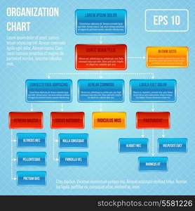 Organizational chart 3d concept business work hierarchy flowchart ...