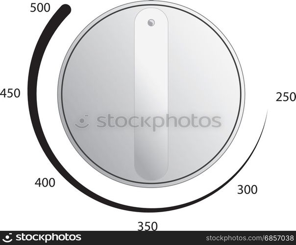 Oven Dial Vector. Oven dial vector with temperature measurements ...