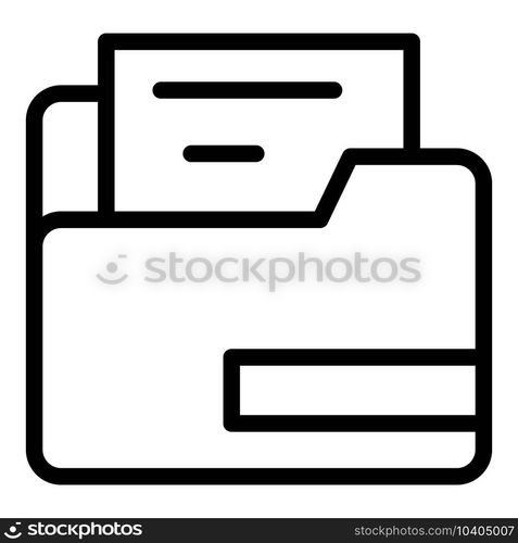 Paper folder icon outline vector. File document. Business form. Paper ...
