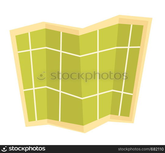 Paper map vector cartoon illustration isolated on white background ...
