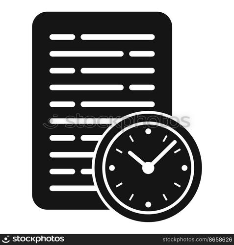 Paper work icon simple vector. Office time. Home schedule. Paper work ...