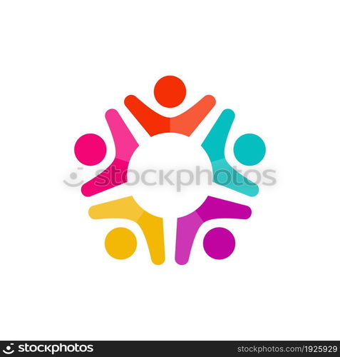 people group logo design template — Stockphotos.com