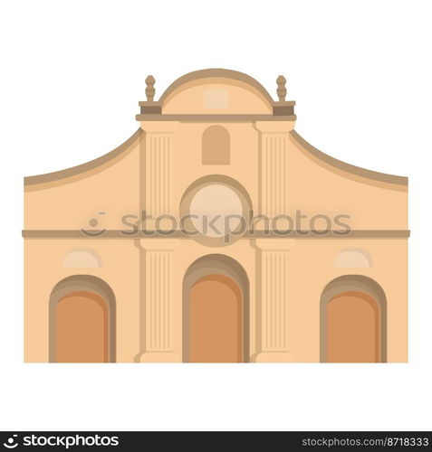 Philippines church icon cartoon vector. Culture travel. People boat ...